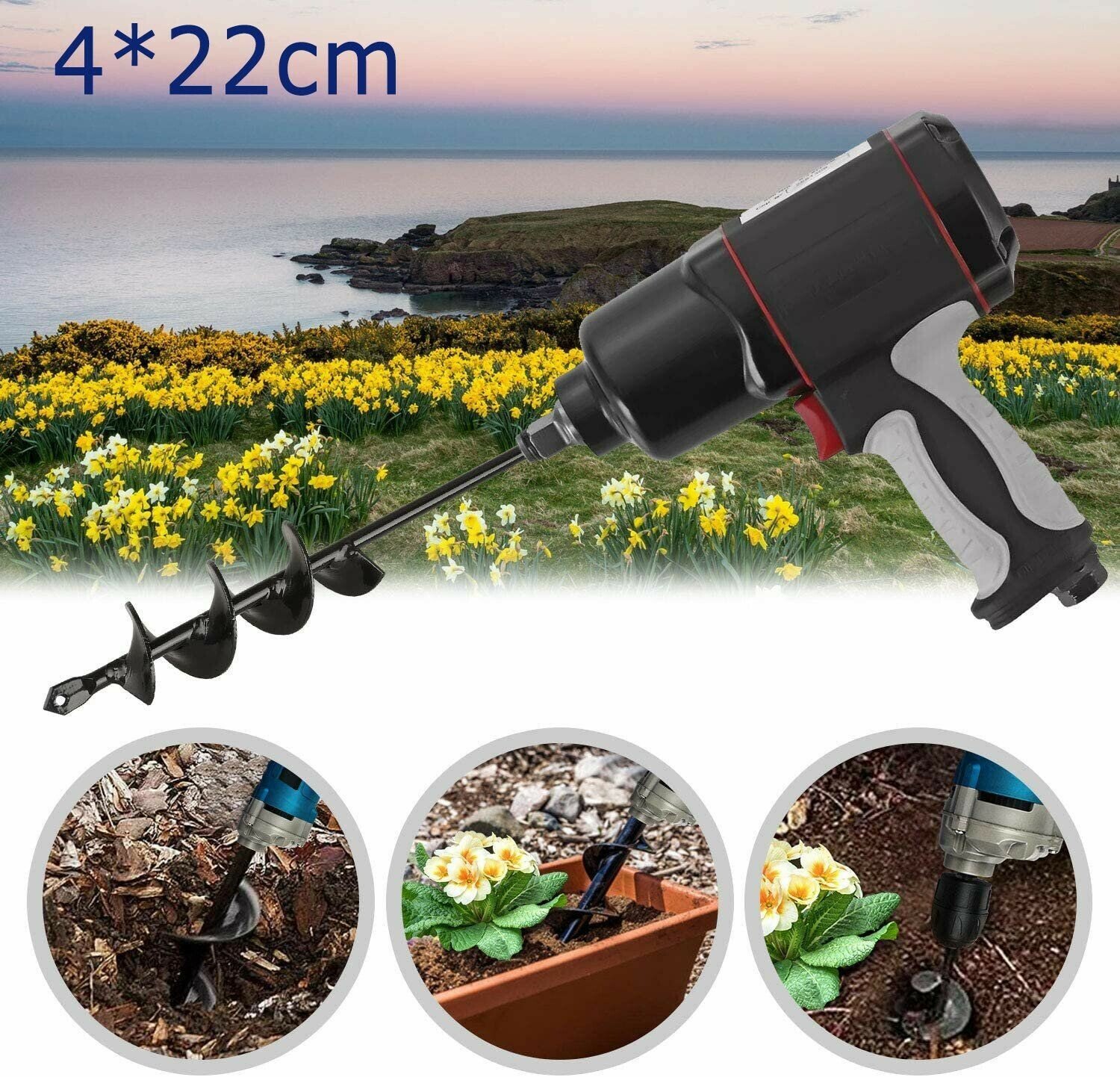 Easy Gardening Auger Spiral Drill Bit - Precisetrue