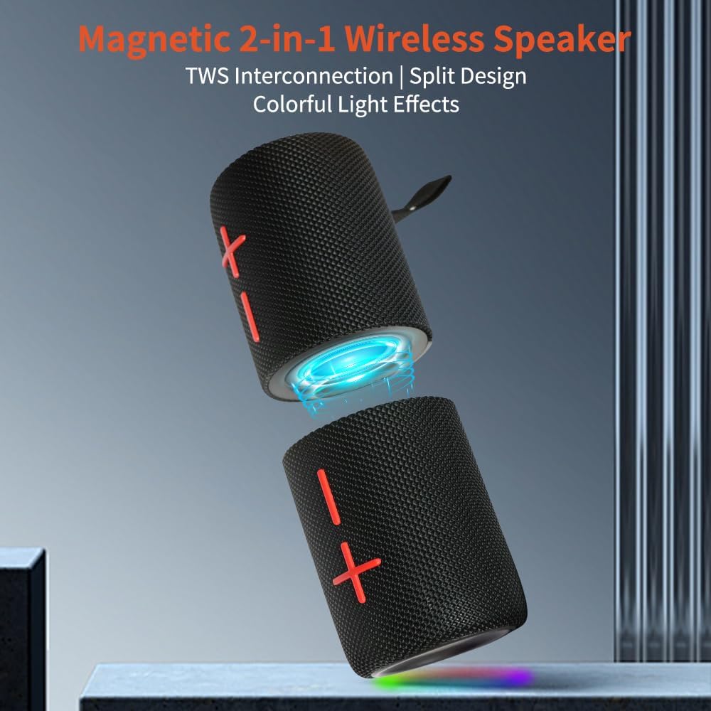 2 in 1 Portable Splittable Bluetooth Speaker
