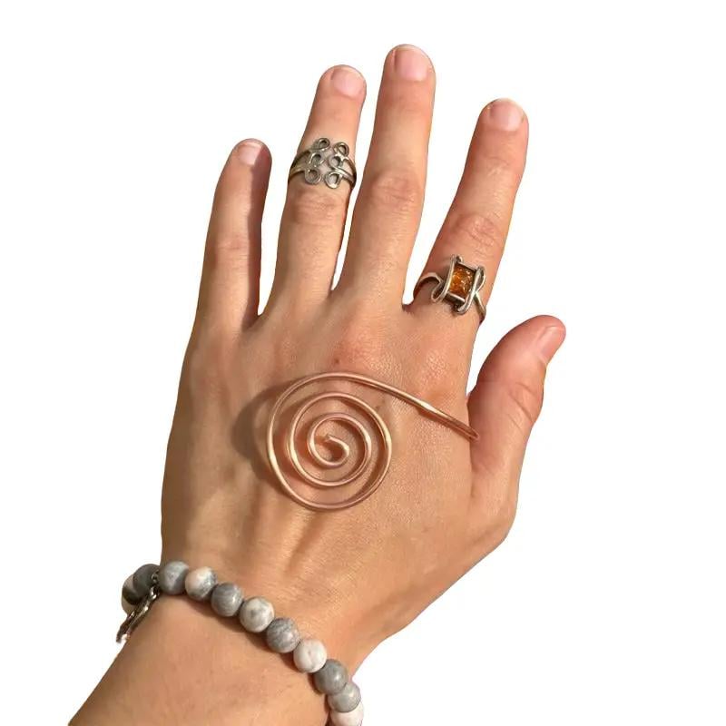 Copper Spiral Hand Rings - Handmade Reiki & Crystal Amplifier for ...