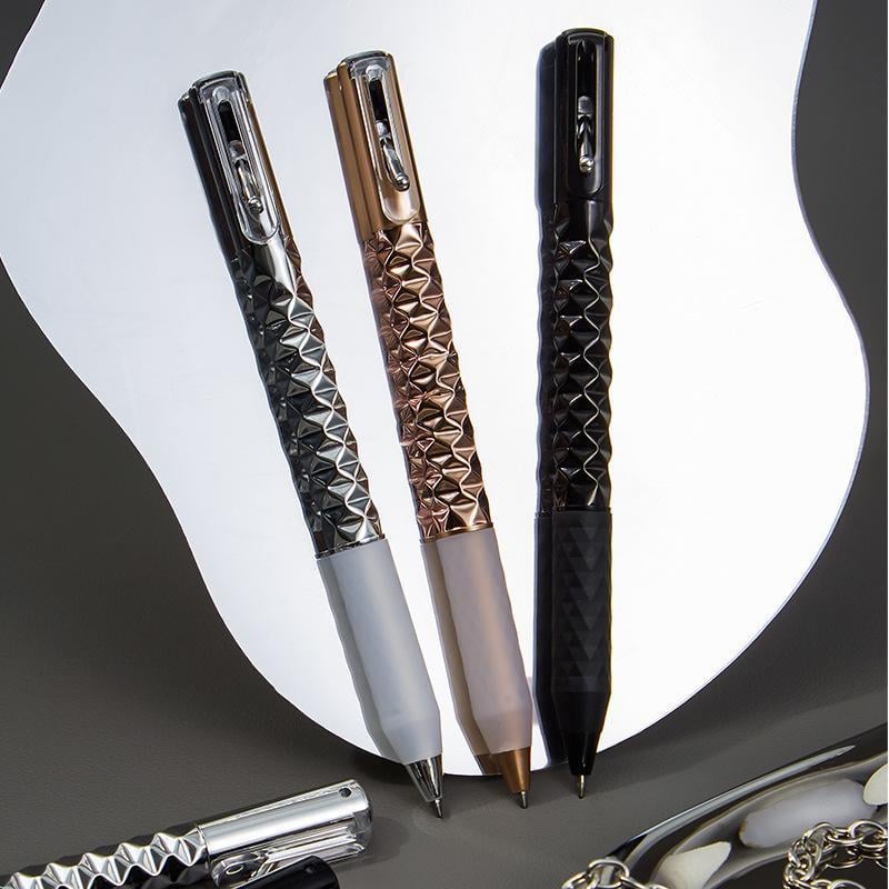 Crinkle Pen, Geometric Metal Crinkle Pen