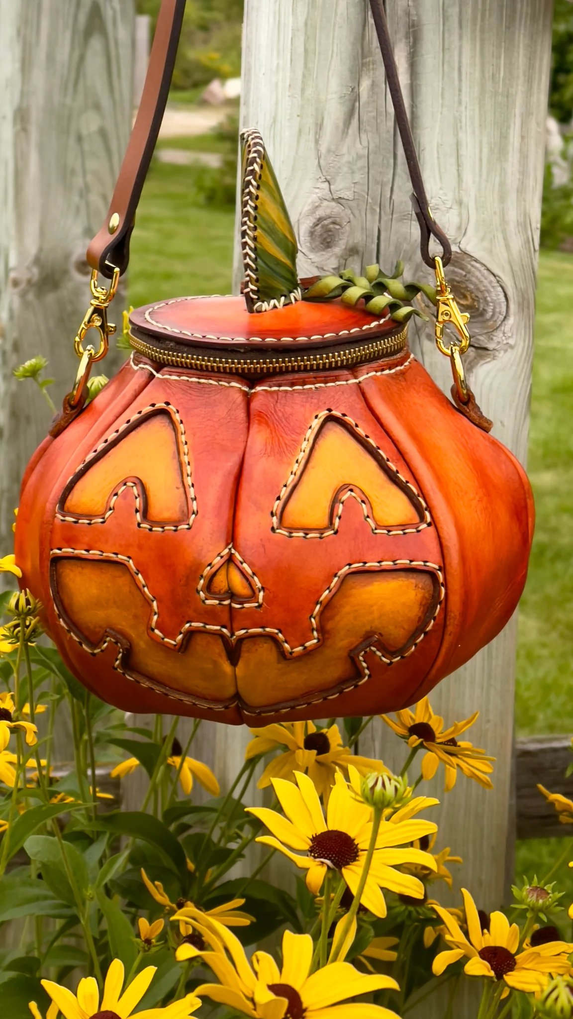 🔥Last Day 49% OFF - 🎃The Great Purely handmade leather Pumpkin Bag ...