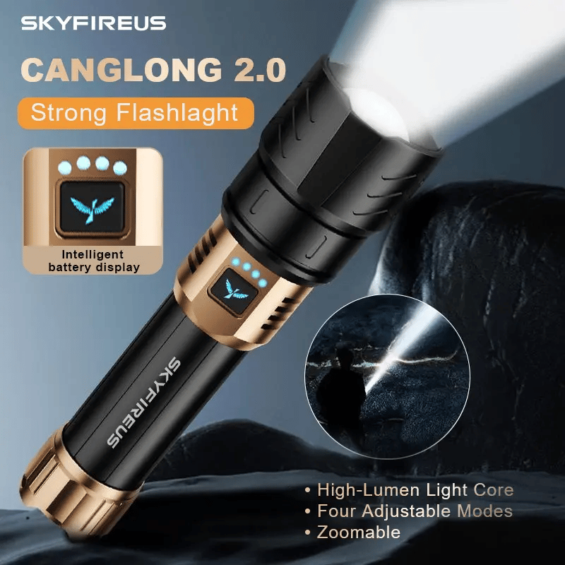 SKYFIRE 1097 flashlight strong light ultra bright outdoor camping home ...