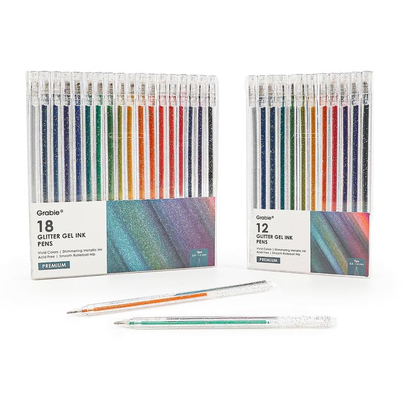 Dual Tone lridescent Glitter Gel Ink Pens
